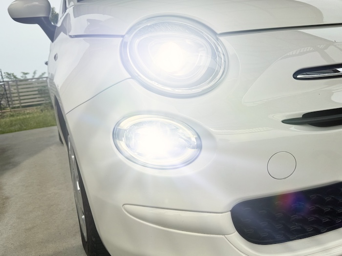 フィアット500／LEDハイビームライト／3570 C.S.P・8000lm（6000K）／FIAT 500（シリーズ4）
